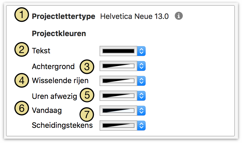 Handleiding OmniPlan 3 voor Mac — Werken in stijlenweergave